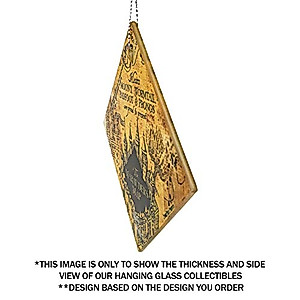 Trend Setters The Wizard of Oz Glass Decoration – Wicked Witch of The West - 3.5" Starfire Prints Hanging Glass Print Accessory - Ideal for Gifting and Collecting