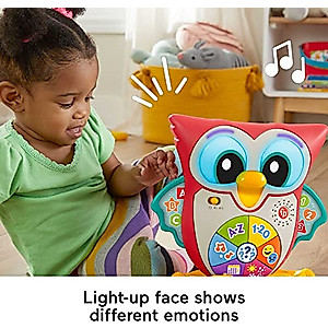 Fisher-Price Linkimals Toddler Learning Toy Light-Up & Learn Owl With Interactive Lights Music & Motion For Ages 18+ Months