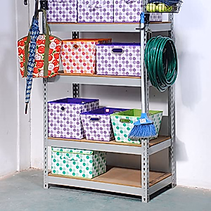 Wallmaster Shelving Hook Organizer Kit,7 Pcs Adjustable Boltless Steel Storage Hanging Accessories for Rack,Garage Tool System Heavy Duty for Ropes,Utility,Bulk Items and More Equipment