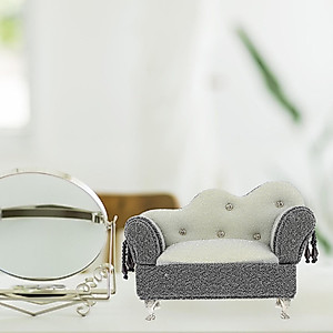 ibasenice Jewelry Storage Box Sofa Jewelry Box Nordic Jewelry Armoire Sofa Couch Beautiful Jewelry Case Dollhouse Furniture Desktop Decoration for Women Girls