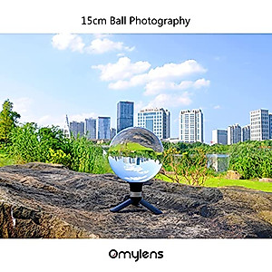 Lens Balls Stand for Photography, Supports 60mm to 150mm(6 inch) Crystal Ball, Lensball Holder, Suction Mount Cup+ Alumina Base (1/4"-20 General Internal Thread) + Mini Tripod