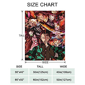 Japanese Anime Flannel Blanket 2set, Soft Lightweight Fleece Throw Blanket with Pillowcase Warm Durable Sofa Couch Decor Beding