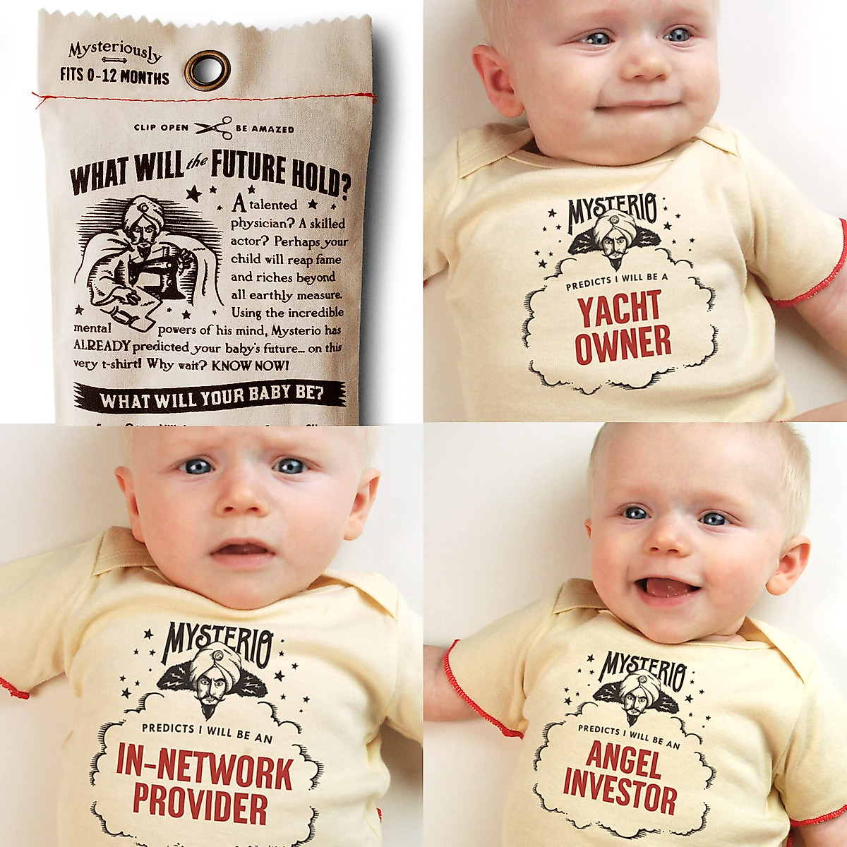 WRYBABY Mysterio Baby Tee Predicts Your Child's Future | Natural, 0-12M