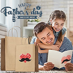 UCGOU Paper Bags 100Pcs 10x5x13 Inches Brown Shopping Bags Kraft Paper Gift Bags with Handles Party Favor Bags Goodie Bags Bulk Craft Bags Grocery Bags