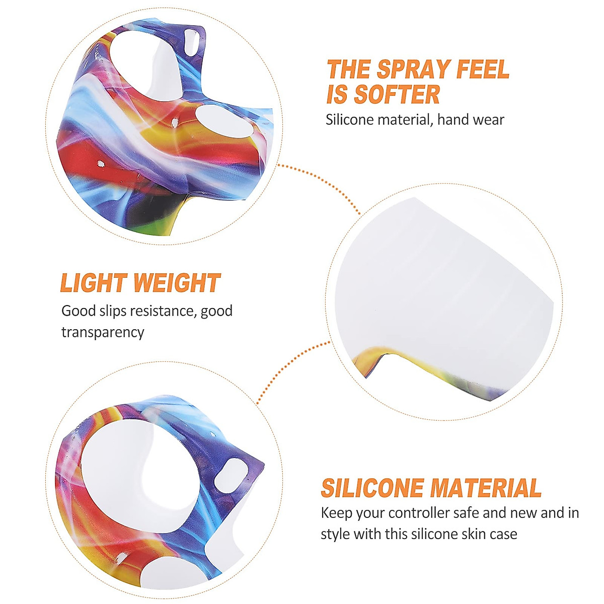 OSALADI Gamepad Anti- Slip Sleeve Silicone Cover Case Compatible for PS4 Game Console Handle