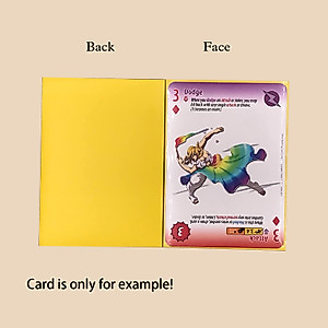 50PCS Outer Card Sleeves for Standard Size Cards Game Cards Idol Photos Protector (66x91mm) (Yellow)