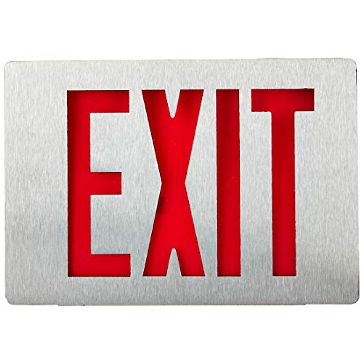 Lithonia Lighting LE S 2 R LED Exit Sign, 2 watts, Silver