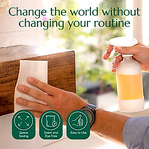 CLEANOMIC Wood and Flooring Cleaning Tablets (6 Pack) - All-Purpose Multi-Surface Household Cleaner Tablets (Orange Scent)