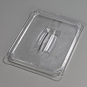 Carlisle FoodService Products 10230U07 StorPlus Half Size Polycarbonate Universal Handled Food Pan Lid, Clear