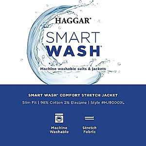 Haggar Men's Smart Wash Performance Blazer & Jackets, Toast, 48-50-R US