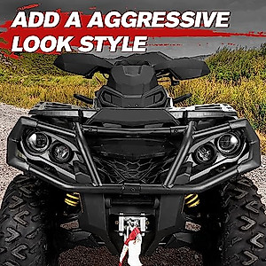 A & UTV PRO Front & Rear Bumper Kit for for Can Am Outlander G2 450 500 570 650 800 850 1000 MAX 2012-2022, Heavy Duty Combined Brushguard Bumper Protector Accessories, Replace OEM#715004837,715004920