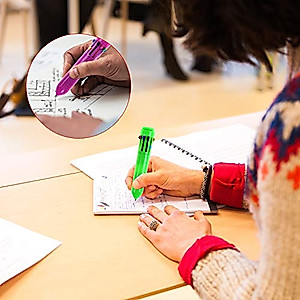 30 Packs Neon 10-in-1 Mini Shuttle Pens Plastic Retractable Ballpoint Pens for Kids Students Gift Office School Supplies,6 Colors