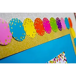 Teacher Created Resources (5627) Gold Shimmer Straight Border Trim