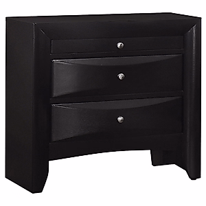 Briana 2-drawer Nightstand with Tray Black