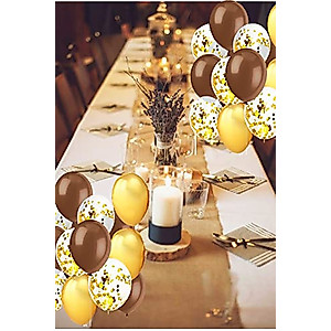 Graduation Party Decorations 2023 Brown Gold Balloons for Woodland Teddy Bear Baby Shower Wild West Cowboy Party Jungle Safari Birthday Party Decorations