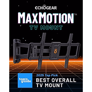 ECHOGEAR TV Wall Mount for Large TVs Up to 90" - Full Motion with Smooth Swivel, Tilt, & Extension - Universal Design Works with Samsung, Vizio, LG & More - Includes Hardware & Wall Drilling Template