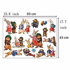 Assemble Peel and Stick Stickers Decals for Wall, Luggage and More. Rabbit