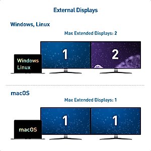 Cable Matters Dual Monitor USB C Hub (USB C Dock) with Dual 4K DisplayPort, 2X USB 2.0, Ethernet, and 60W Charging - Thunderbolt 4 / USB4 / Thunderbolt 3 Port Compatible for Windows and Linux