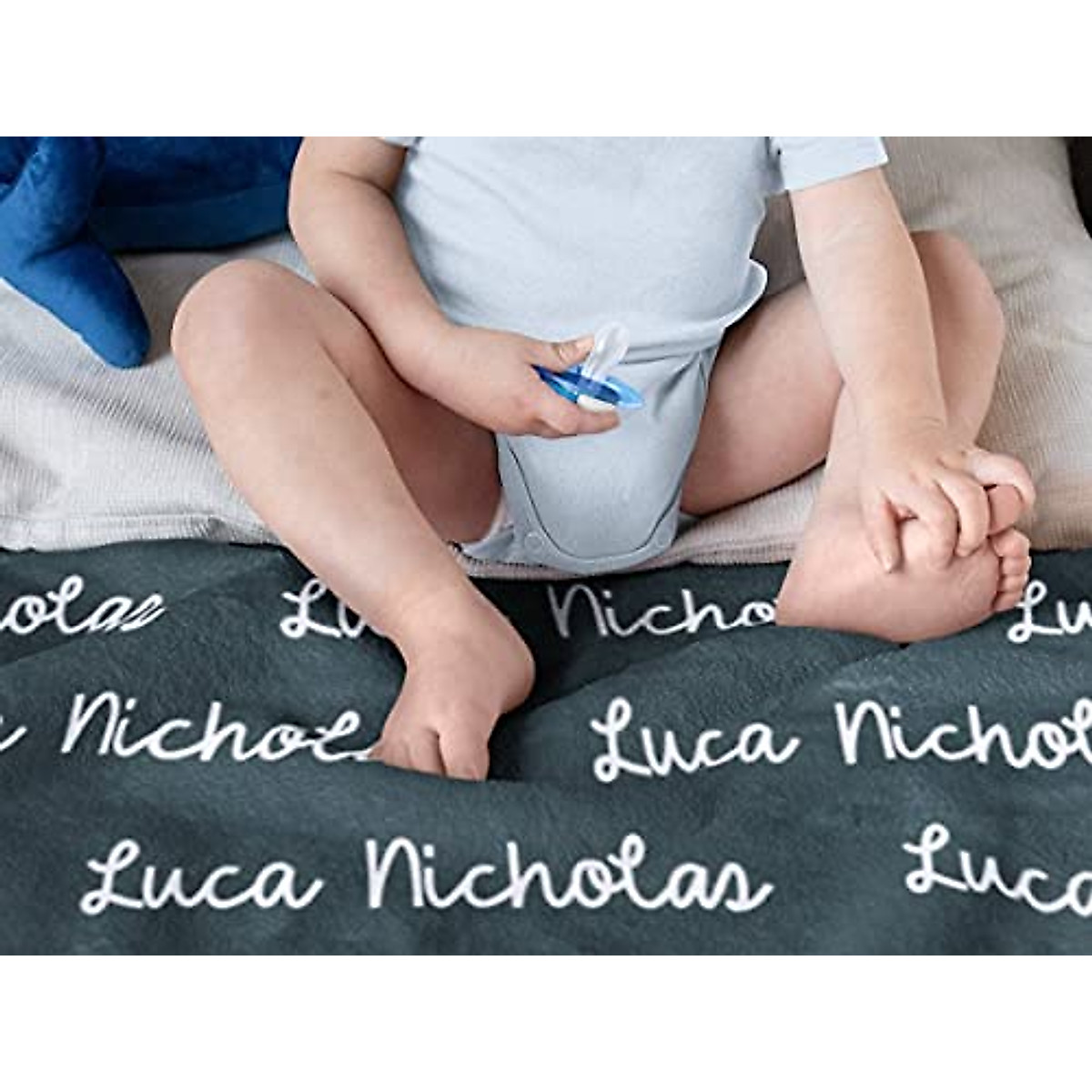 PUBSOOUP Personalized Baby Blankets, Baby Blankets for Girls and Boys with Name Flannel Plush Baby Customized Blanket Personalized Gifts for Kids(40"x30"inch)