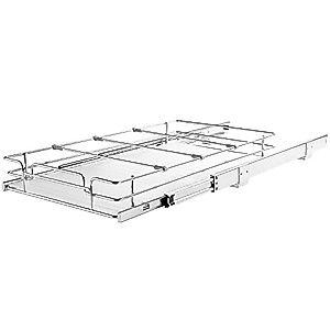 VEVOR 12"W x 17"D Pull Out Cabinet Organizer, Heavy Duty Slide Out Pantry Shelves, Chrome-Plated Steel Roll Out Drawers, Sliding Drawer Storage for Home, Inside Kitchen Cabinet, Bathroom, Under Sink