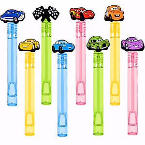 24 Piece Cars Bubble Wand for Kids(8 Style),Cute Lightning MCqueen Bubble Wand Great for Cars Theme Birthday Party Supplies Birthday Wedding Bath Time Gifts for Boys Girls…