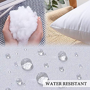 MIULEE 22x22 Outdoor Pillow Insert, Outdoor Pillows Water-Resistant Throw Pillow Inserts Hypoallergenic Premium Pillow Stuffer Sham Square for Patio Furniture Cushion Porch Swing Couch Sofa