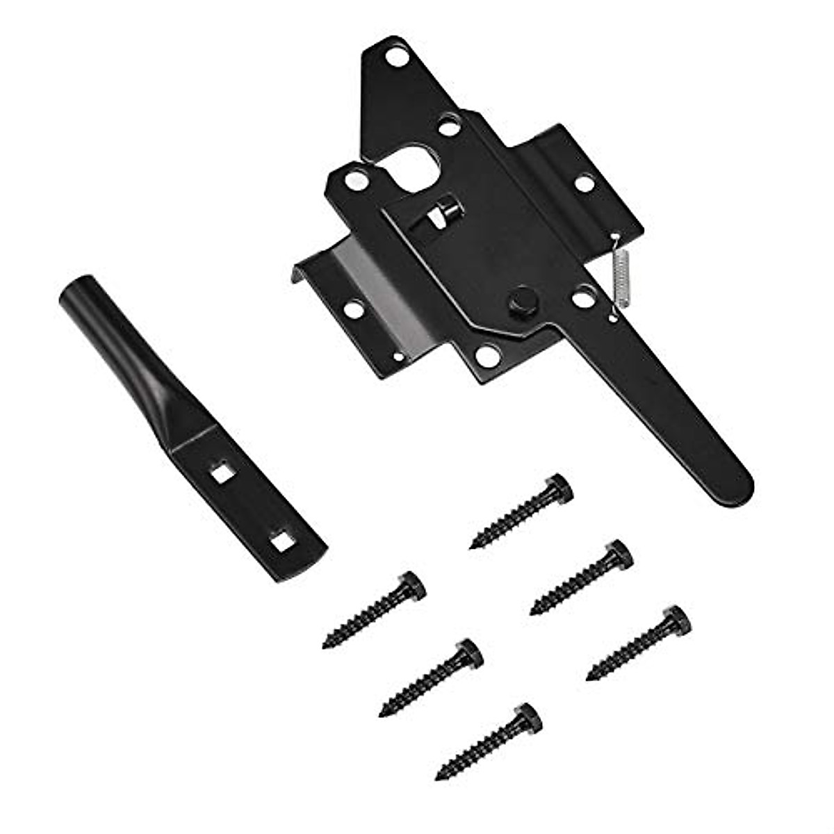 Amazon Basics Gate Latch - Flush-Mounted, Black, one-pack, 13.39 Inch