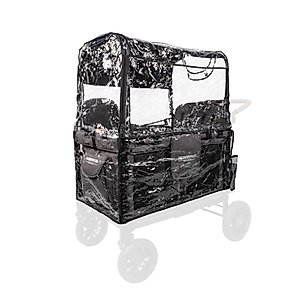 WONDERFOLD Stroller Rain Cover Made with Premium, Lightweight Transparent Sheet Featuring Small Ventilation Holes and Easy Access Hook-and-Loop Entrance (Fits Only W4 Elite/Luxe)