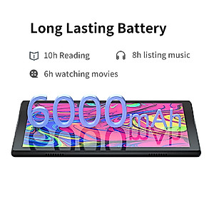 Tablet 10 Inch, Android 10.0 Tablets, Quad-Core 2GB RAM 32GB ROM, Expand Storage 128GB, 1280x800 IPS HD Touchscreen Display, 6000mAh Battery, Dual Cameras, WiFi Bluetooth Google Gaming Tablets(Black)