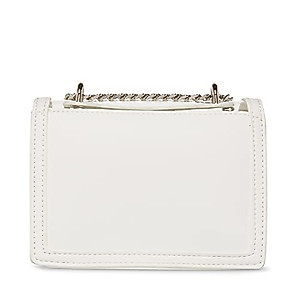 Betsey Johnson Clear Convertible Bag w/Rhinestone Bow, White