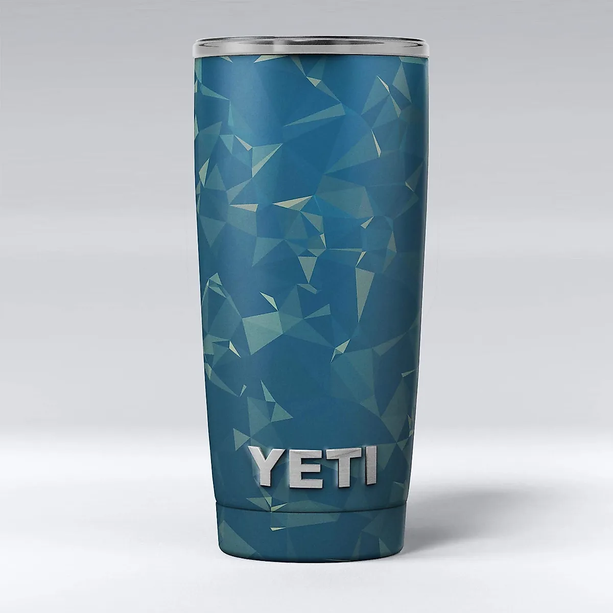 Design Skinz Blue Geometric V10 - Skin Decal Vinyl Wrap Kit Compatible with The Yeti Rambler Cooler Tumbler Cups