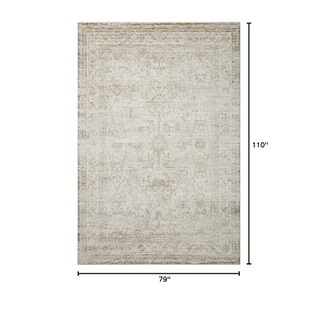 Loloi Amber Lewis x Honora Ivory/Natural 6'-7" x 9'-2" Area Rug
