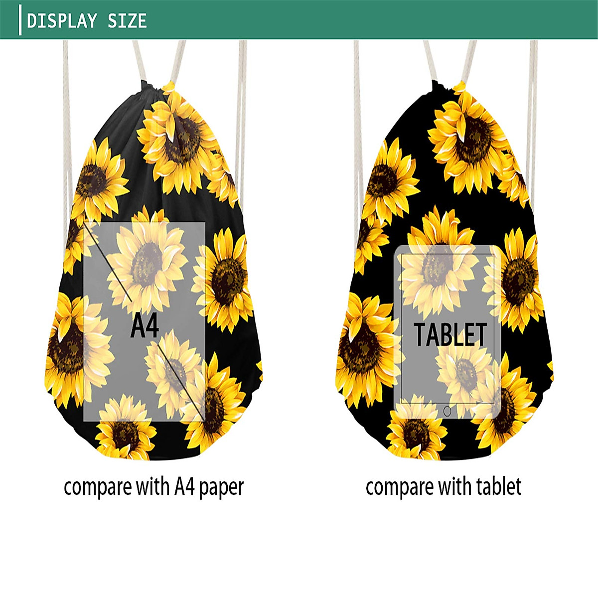 GLENLCWE Native African Navajo Green Geometric Print Drawstring Bag String Backpack Gym Bag for Outdoor Activities