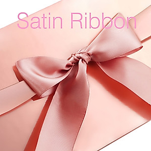 ROSEGLD Large Gift Box with Ribbon 13.5x9x4.1 Inches, Collapsible Gift Box with Lid, Bridesmaid Proposal Box, Magnetic Gift Box for Presents (Glossy Rose Gold)