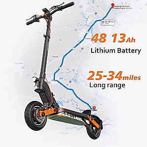 JOYOR S5 Electric Scooters, 31 MPH & 34 Miles,800W Scooter for Adults 330 Lbs Dual Disk Brake Foldable Scooter with 10" Solid Tires