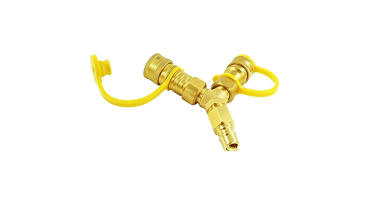 MCAMPAS 3/8'' Y Splitter Natural Gas Quick Connect Adapter,Suitable for ...