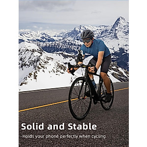 ZIDIYORUO Motorcycle Phone Mount with Vibration Dampener, One-Hand Operation Motorcycle Bike Phone Holder Holds 4.7"-7.1" Cell Phones on Handlebar, Cell Phone Holder for Bike Motorcycle Scooter ATV