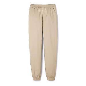 French Toast Boys' Big Pull-on Twill Jogger Pants, Khaki, 14