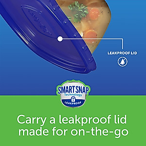 Ziploc Food Storage Meal Prep Containers Reusable for Kitchen Organization, Smart Snap Technology, Dishwasher Safe, Deep Rectangle, 2 Count