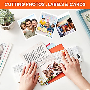 ISDIR A4 Paper Cutter 12 Inch Titanium Paper Trimmer Scrapbooking Tool with Automatic Security Safeguard and Side Ruler for Craft Paper, Label, Coupon, Photo and Cardstock