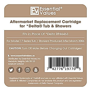 Essential Values Cartridge (#RP46463) | 17 Series (2006-present), Aftermarket Replacement for Delta Monitor includes Spring Adapter - Made from the Markets Finest Metals & Plastics