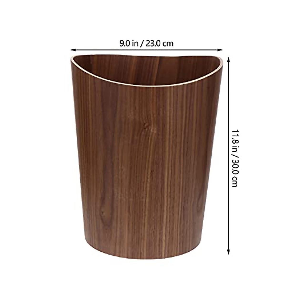 Cabilock Bamboo Wooden Wastebasket Trash Can Vintage Retro Wood Garbage Bin Container Farmhouse Style Trash Can for Home Office