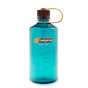 Nalgene Sustain Tritan BPA-Free Water Bottle Made with Material Derived from 50% Plastic Waste, 32 OZ, Narrow Mouth, Teal