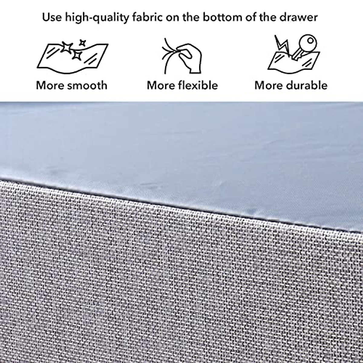 ROMOON Dresser Organizer with 5 Drawers, Fabric Dresser Tower for Bedroom, Hallway, Entryway, Closets - Gray