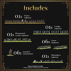 Wargames Delivered - Black Powder Epic Battles- American Civil War Guts & Glory Starter Set 12.5mm Miniatures, 6 Regiments, 6 Dice, Digital Bundle, Flag - WW2 Action Figure Model Kit by Warlord Games