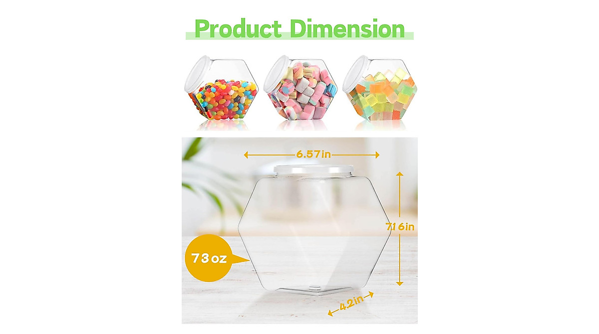 Glazeal 4pcs Large Candy Jars - Fresh Storage Solution