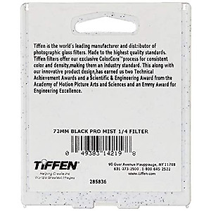 Tiffen 72BPM14 72mm Black Pro-Mist 1/4 Diffusion Camera Filter