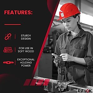 E-Z LOK Knife Threaded Insert for Soft Wood, Zinc Hex-Flush Thread Inserts 1/4-20 Internal Threads, 0.789" Length Pack of 50