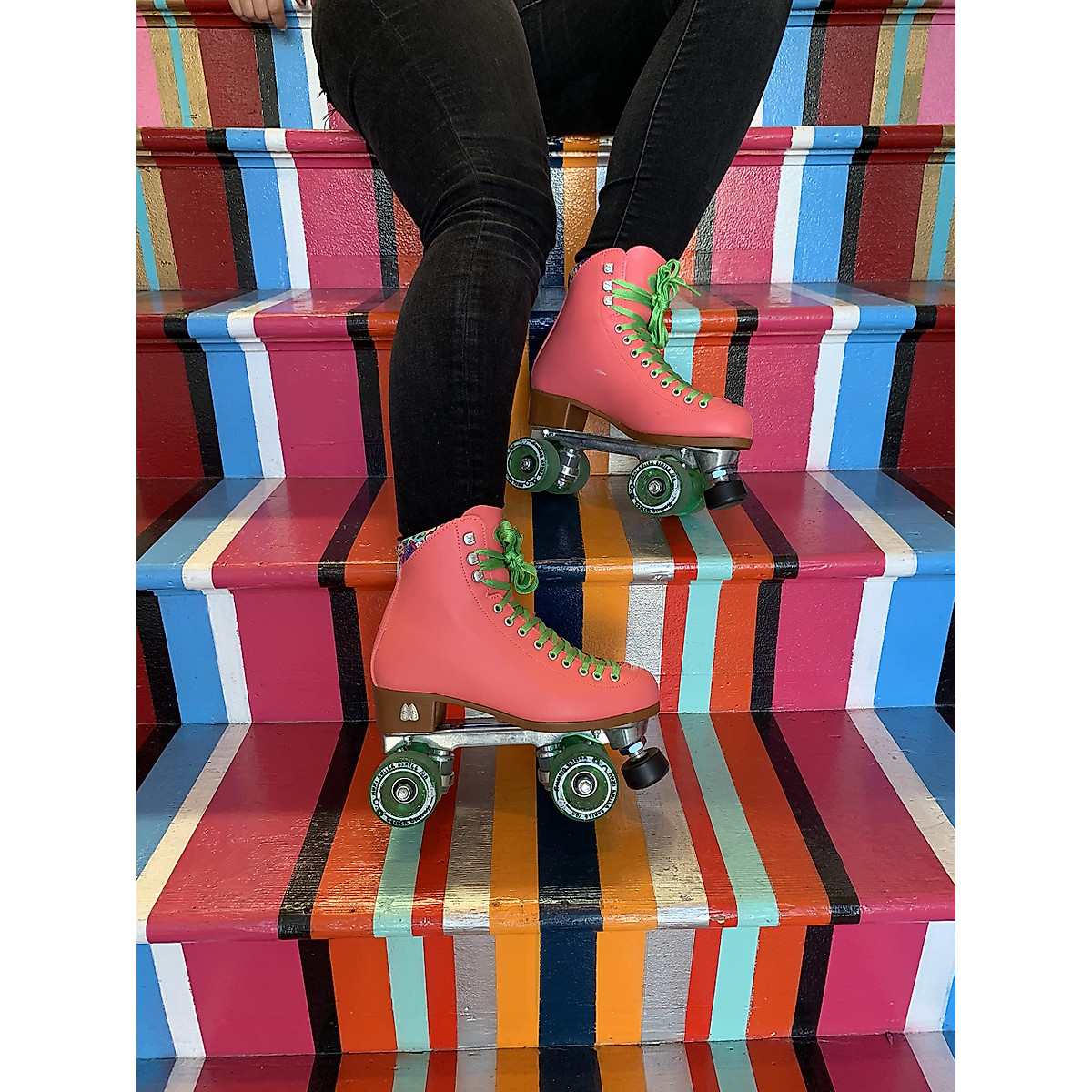 Moxi Skates - Beach Bunny - Fashionable Womens Roller Skates | Watermelon | Size 8