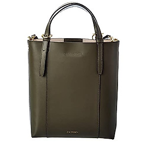 Zac Posen Small Floral Garden Leather Tote Crossbody, Green